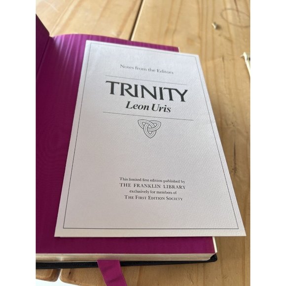 Franklin Mint | Other | Trinity By Leon Uris The Franklin Library Ist ...